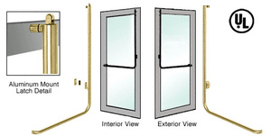 CRL-Blumcraft® Satin Brass Right Hand Reverse Aluminum Door Mount Keyed ...