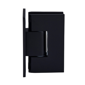 CRL Matte Black Vienna 037 Series Wall Mount Full Back Plate Hinge | CRL