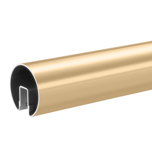 CRL Polished Brass 3" Premium Cap Rail for 1/2" Glass - 120" | CRL