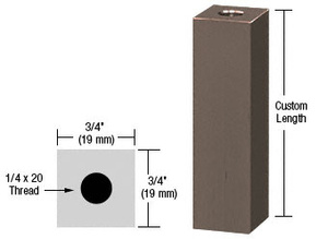 CRL Custom Oil Rubbed Bronze 3/4" Square Standoff Cap | CRL