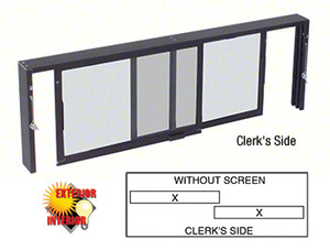CRL Duranodic Bronze Horizontal Sliding Service Window XX Format with 1 ...