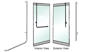 CRL-Blumcraft® Polished Stainless Left Hand Rail Mount "JS" Exterior ...