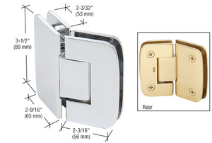 CRL Polished Chrome Roman 045 Series 135 Degree Glass-to-Glass Hinge ...