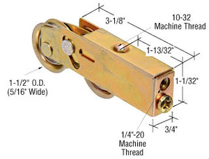 CRL 1-1/2" Tandem Nylon Sliding Glass Door Roller with 3/4" Wide ...