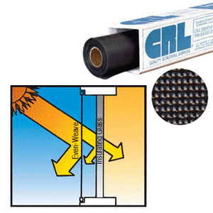 CRL Black 36" Even-Weave Solar Screen Mesh | Even-Weave Solar Screen ...