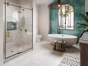 CRL Brushed Bronze Complete 180° Crescent Series Sliding System ...