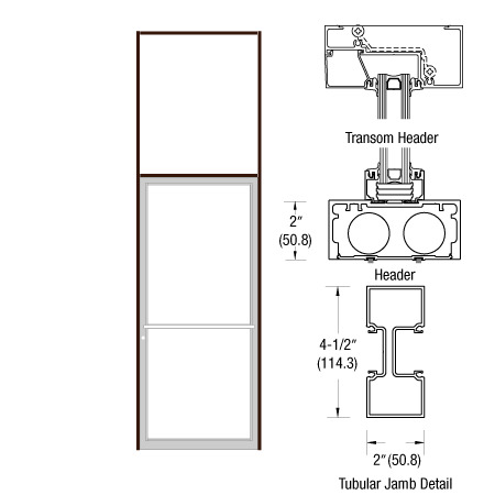 CRL-U.S. Aluminum Bronze Black Anodized 40" x 126" Series 451 Tubular ...