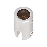 CRL Satin Chrome Support Bar Bracket for 1/4" to 5/16" Glass | CRL