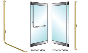 CRL-Blumcraft® Satin Brass Left Hand Rail Mount "F" Exterior Dummy ...