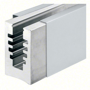 CRL B5A Series Satin Anodized Custom Size Base Shoe with Cladding ...