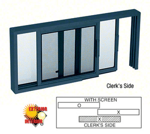CRL Custom Powder Painted Horizontal Sliding Service Window XO or OX ...