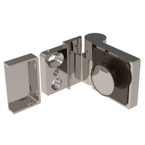CRL Brushed Nickel Lugano Series Wall Mount Hinge - For Left Hand Door ...