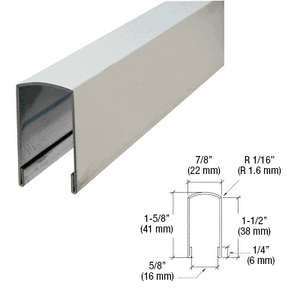 CRL Brushed Stainless Crisp Corner Round Top U-Channel Cap Railing ...
