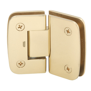 CRL Polished Brass Roman 045 Series 135 Degree Glass-to-Glass Hinge | CRL