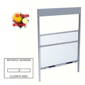 CRL Satin Anodized Vertical Sliding Service Window With Sash Balances ...