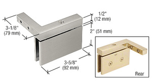 CRL Brushed Nickel Cardiff Series Left Hand Mount Hinge | CRL