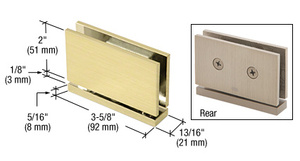 CRL Satin Brass Cardiff Series Top or Bottom Mount Hinge | CRL