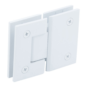 CRL All White Geneva 180 Series 180 Degree Glass-to-Glass Standard ...