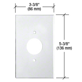 CRL Clear Single Plug 1-3/8" Hole Acrylic Mirror Plate | CRL