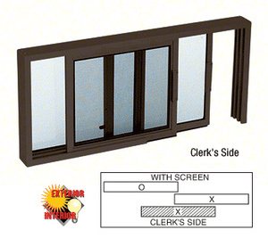 CRL Duranodic Bronze Horizontal Sliding Service Window XO or OX Format ...