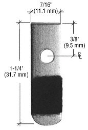 CRL Nickel Plated 1" Long Felt-Lined Metal 'L' Clips | CRL