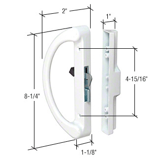 CRL White Surface Mount Handle Set 4-15/16" C-T-C Hole | CRL