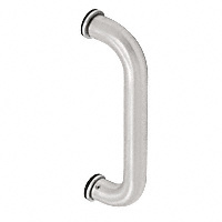 CRL Satin Chrome 8" Aluminum Door Mounted Standard Pull Handle | CRL