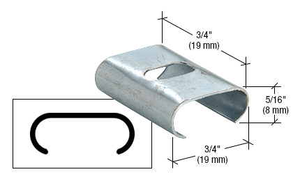 CRL-U.S. Aluminum Snap Clip for DS037- 21 Clips and Screws | CRL