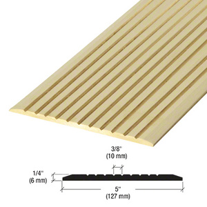 CRL Satin Brass Custom 5" Commercial Saddle Beveled Edge Threshold | CRL