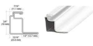 CRL White 1/2" Roll Formed Aluminum Standoff Screen Frame - 144" | CRL