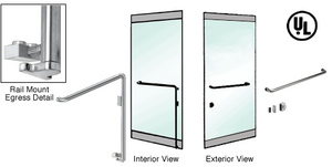 CRL-Blumcraft® Brushed Stainless Right Hand Double Acting Rail Mount ...