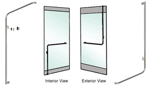 CRL-Blumcraft® Polished Stainless Left Hand Reverse Rail Mount Retainer ...