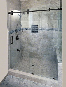 CRL Matte Black Complete 180º Crescent Series Sliding System | CRL