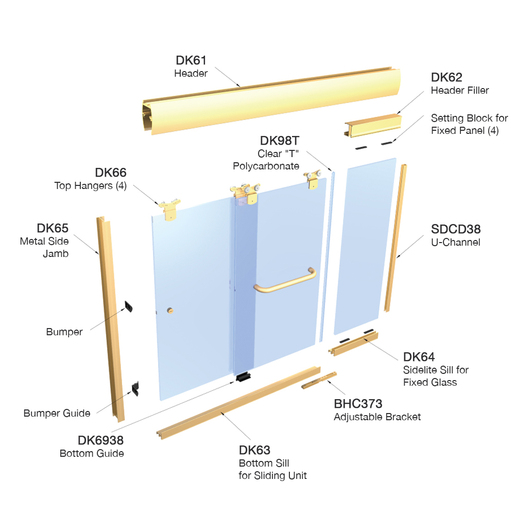 CRL Brushed Nickel 60" x 80" Cottage DK Series Sliding Shower Door Kit ...