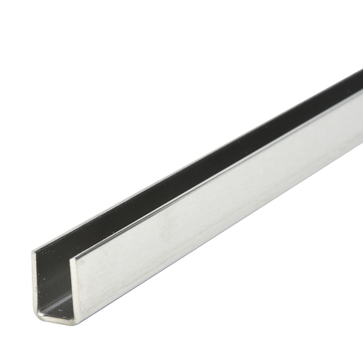CRL 316 Brushed Stainless 3/8" Fixed Panel Shower Door Deep U-Channel ...