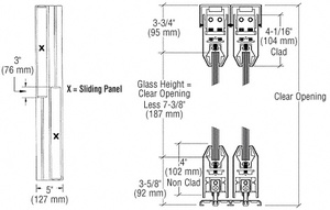 SDR with 4" Tapered Top & Bottom Rails | CRL
