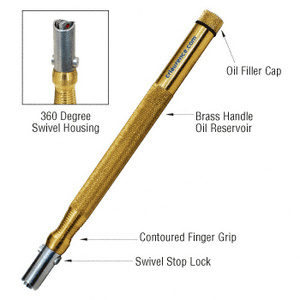 CRL Deluxe Brass Oil Cutter With 135 Degree Wheel | Self-Oiling Cutters ...