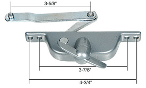 CRL Aluminum Jalousie Window Operator With 3-5/8" Offset Link for Daryl ...