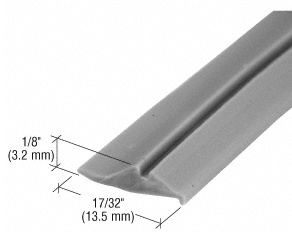 CRL Gray 17/32" Wide Glazing Spline - 100' Roll | CRL