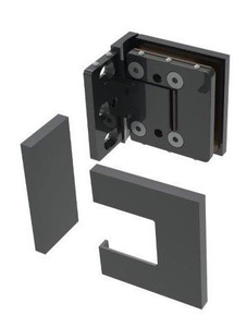 CRL Matte Black Bellagio Adjustable Wall Mount Offset Back Plate Hinge ...