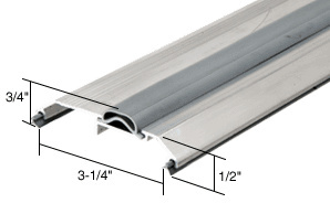 CRL Aluminum 72" Saddle Threshold With Vinyl Cap 3-1/4" Wide 3/4" High ...