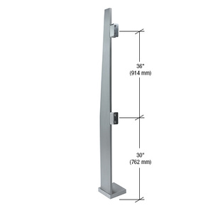 CRL 72" Klarity Brushed Stainless Steel Center Post | CRL