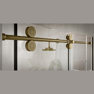 CRL Brushed Bronze Complete 180° Crescent Series Sliding System | CRL