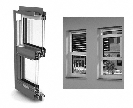 CRL-U.S. Aluminum Clear Anodized 8000 Series Single Hung Window for 1 ...