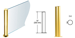 CRL Polished Brass 12" Round PP08 Elegant Series Counter/Partition End ...