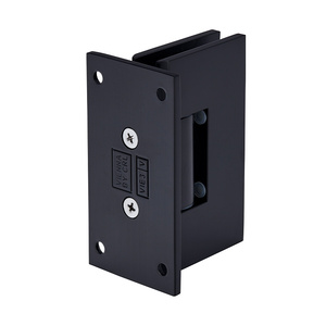 CRL Matte Black Vienna 037 Series Wall Mount Full Back Plate Hinge | CRL