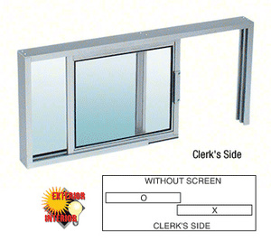 CRL Satin Anodized Horizontal Sliding Service Window XO or OX Format ...