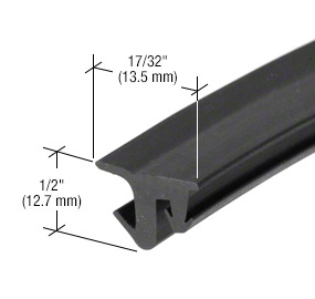 CRL-U.S. Aluminum Black EPDM Universal Storefront Gasket - 500' | CRL