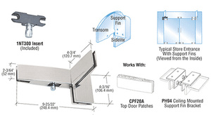CRL Aluminum Top or Bottom Patch Fitting - Less Insert | CRL