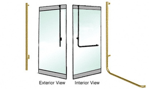 CRL-Blumcraft® Polished Brass Left Hand Reverse Rail Mount "JS ...